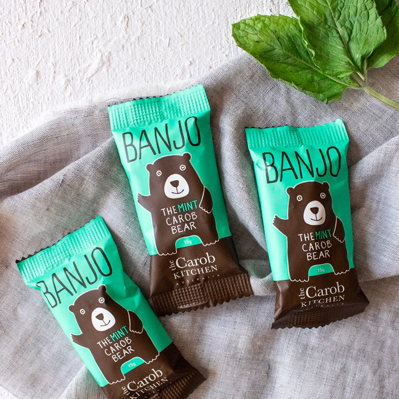 The Carob Kitchen Banjo Bear Mint 8 Pack 120g – thenutbank
