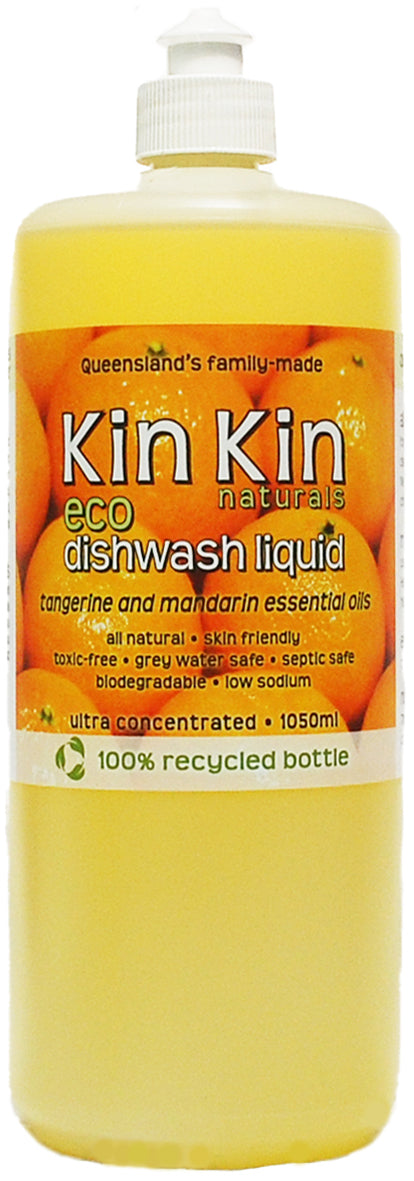 Kin Kin Naturals Dishwashing Liquid Tangerine & Mandarin 1050ml NEW SI ...