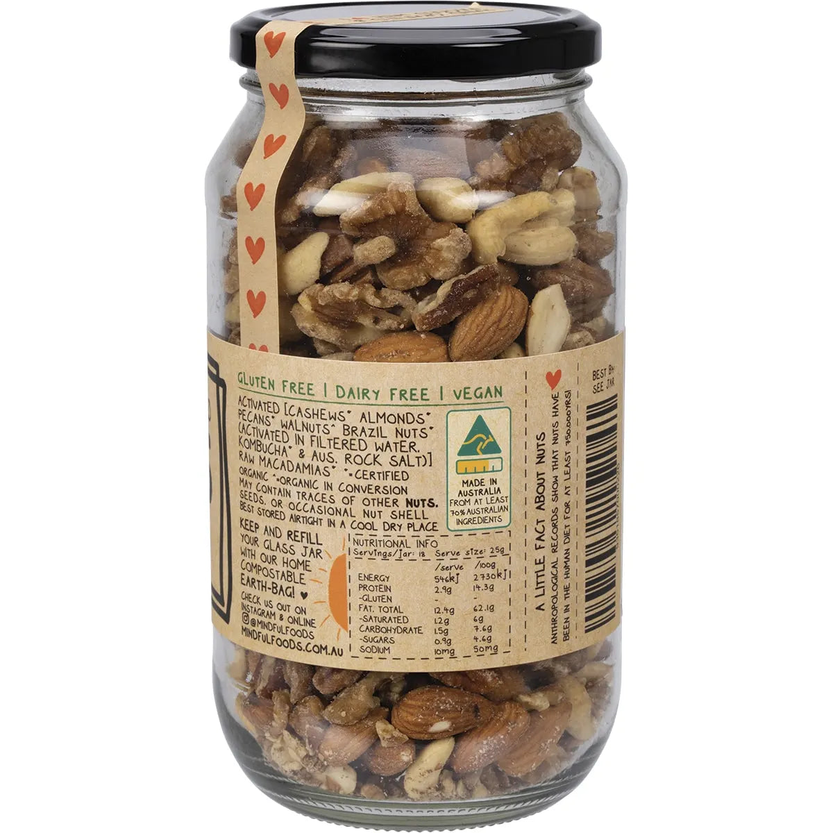 Mindful Foods Mixed Nuts Organic & Activated 450g – thenutbank
