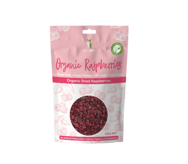Dr Superfoods Dried Raspberries Organic 125g – thenutbank