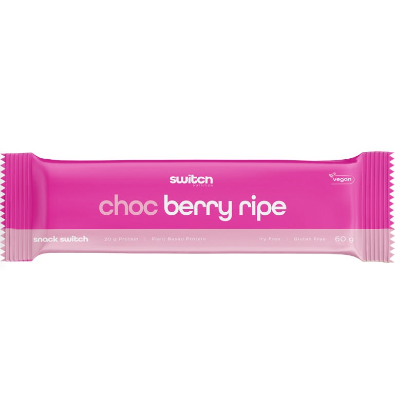 Switch Nutrition Plant Protein Bar Choc Berry Ripe 60g – thenutbank