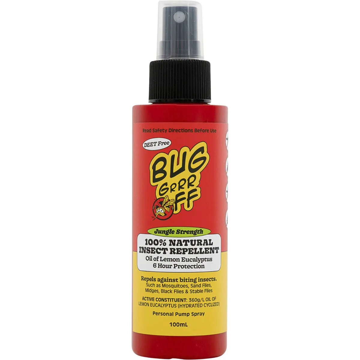 Bug-GRRR Off 100% Natural Insect Repellent Jungle Strength Spray 100ml ...
